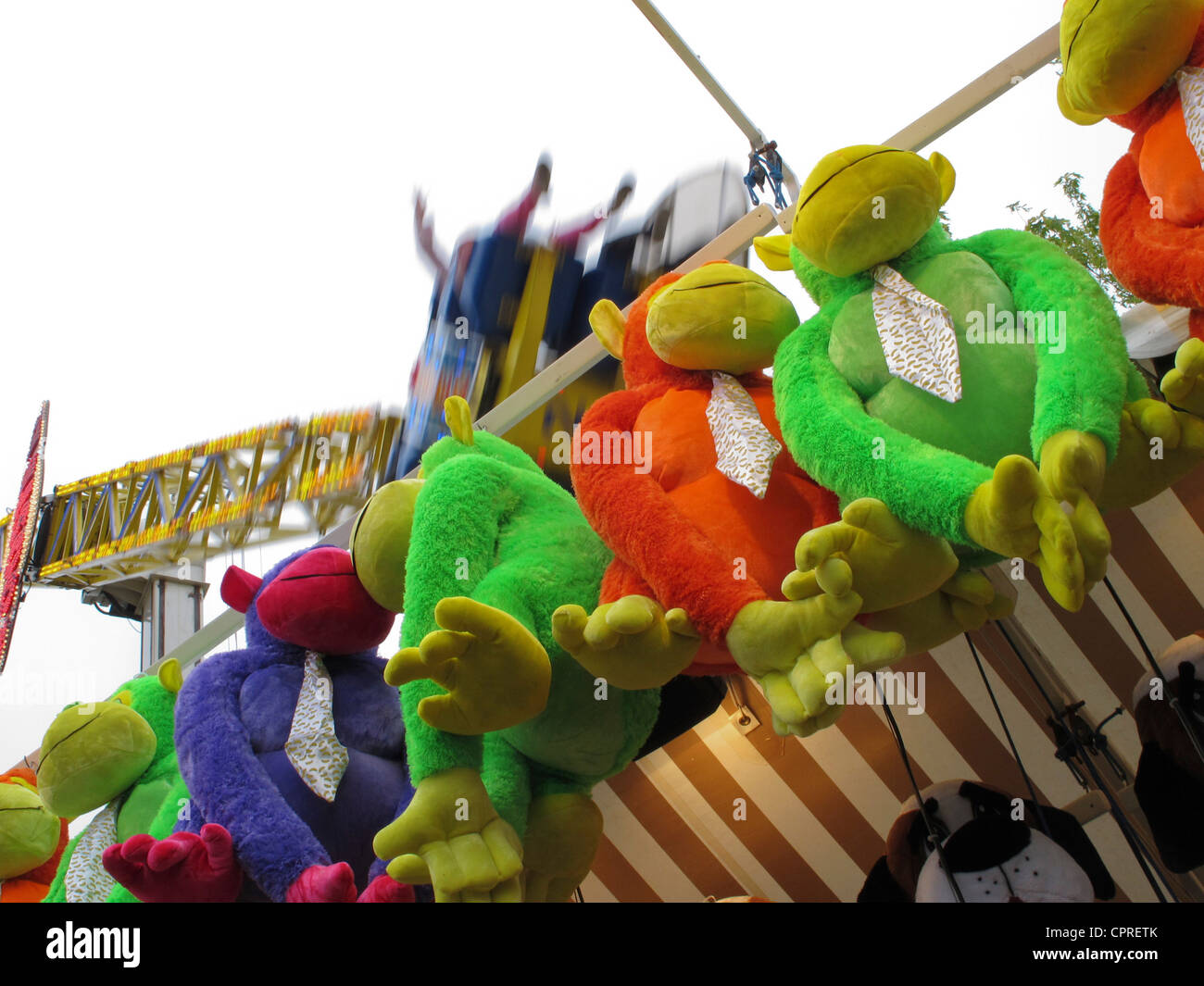 People having fun at a in funfair in east London, UK Stock Photo - Alamy