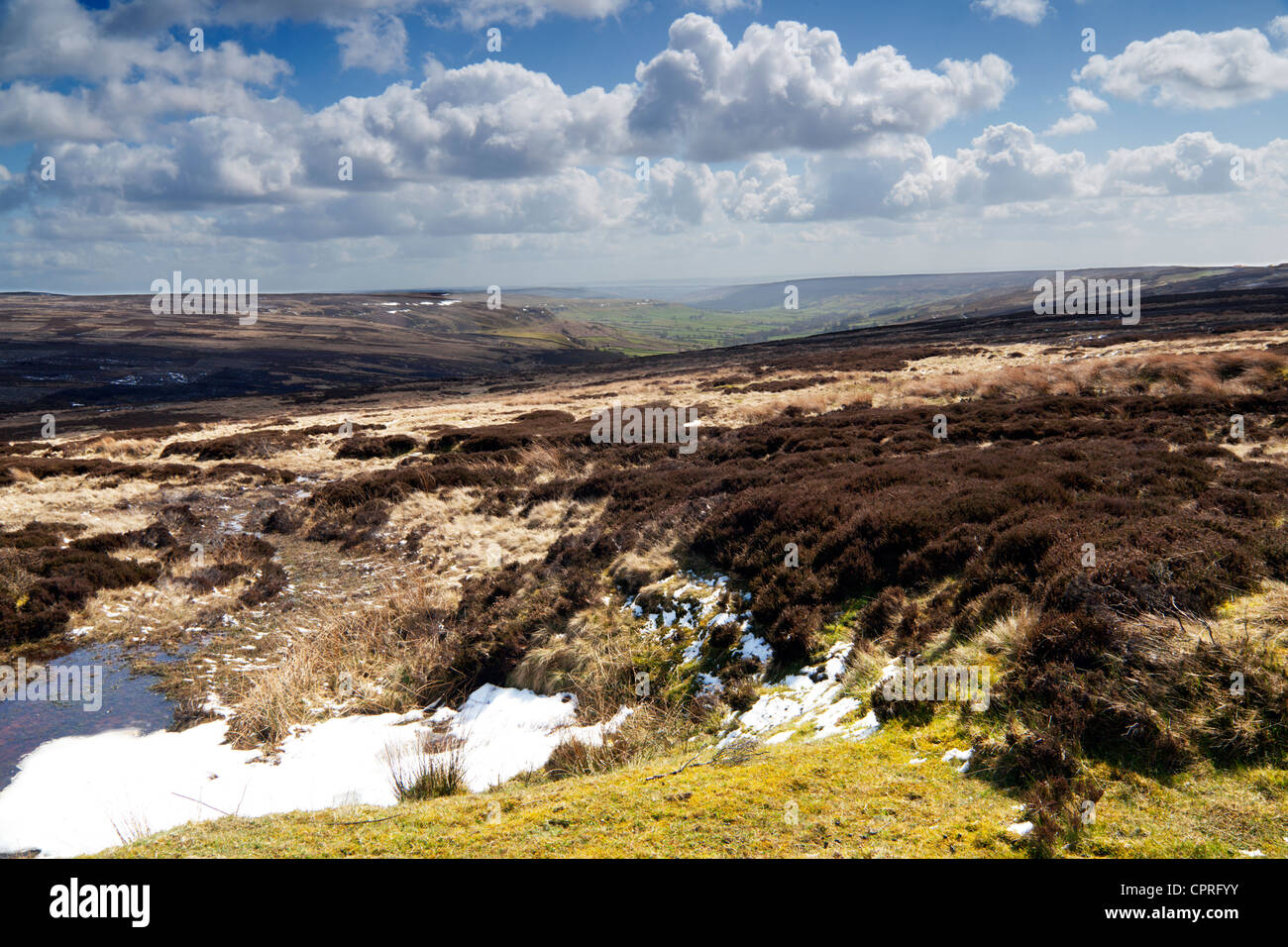 Snow on Rosedale Head, North Yorkshire Moors National Park Stock Photo ...