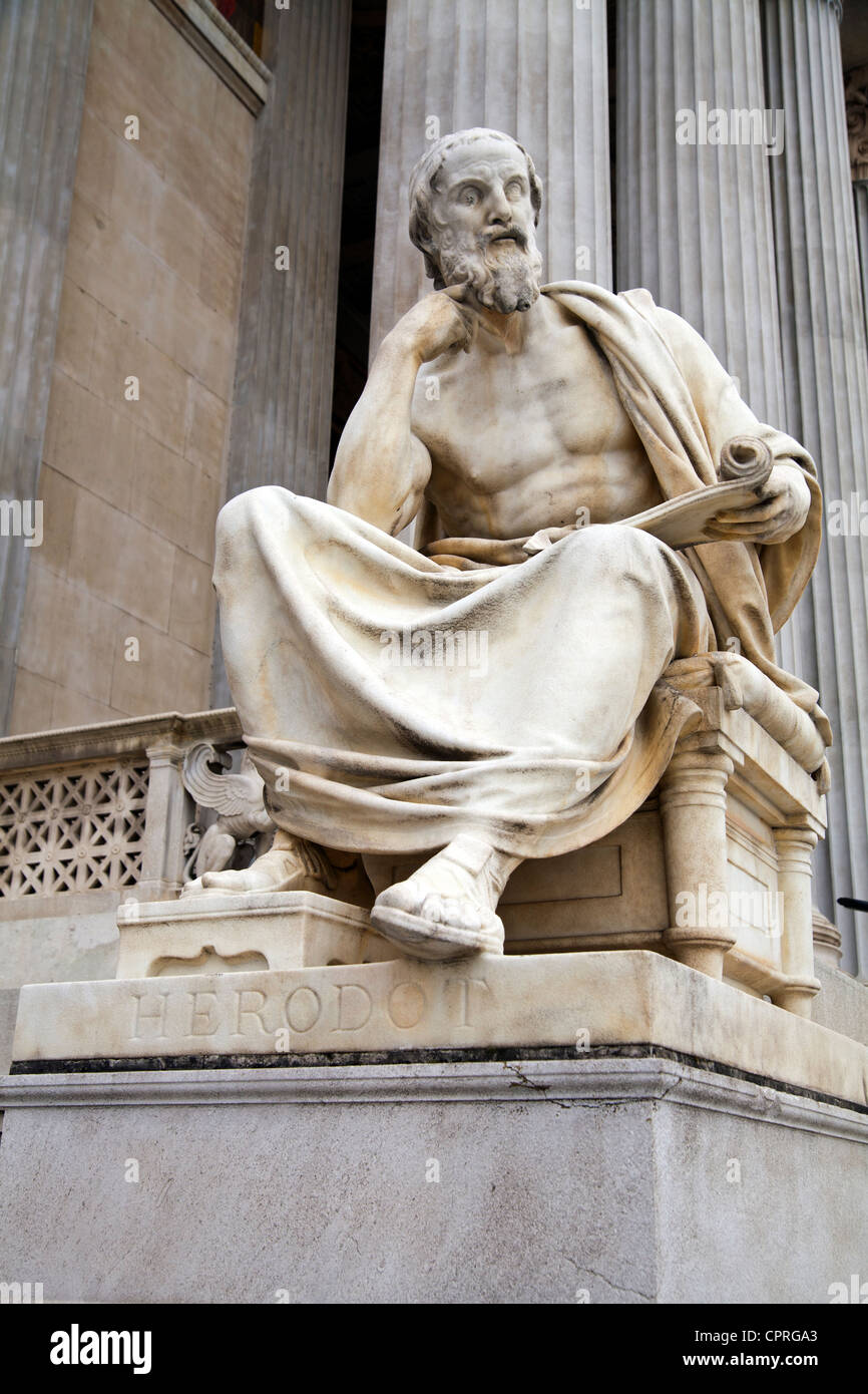 Herodotus Greek Historian at Parliament, Vienna, Austria Stock Photo ...