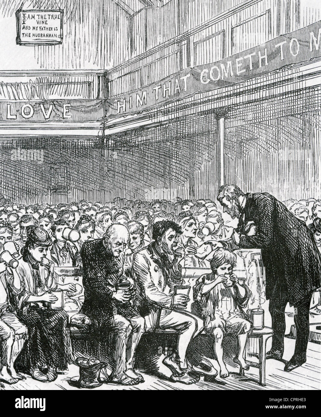 POOR RELIEF IN A VICTORIAN CHURCH HALL Stock Photo - Alamy