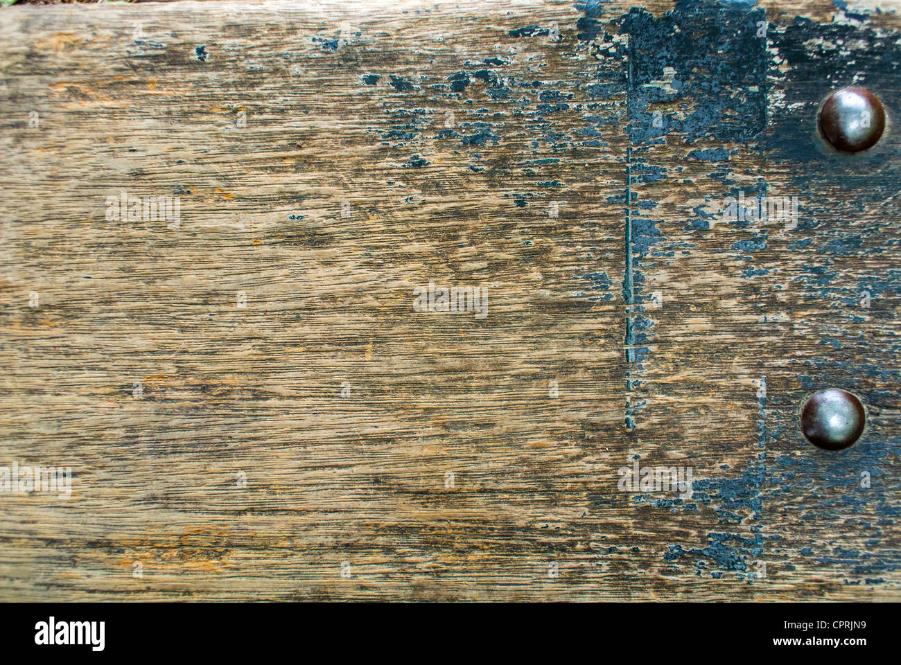Background, Old Wood Grain Texture, Cracked Detail, Rivets Stock Photo ...