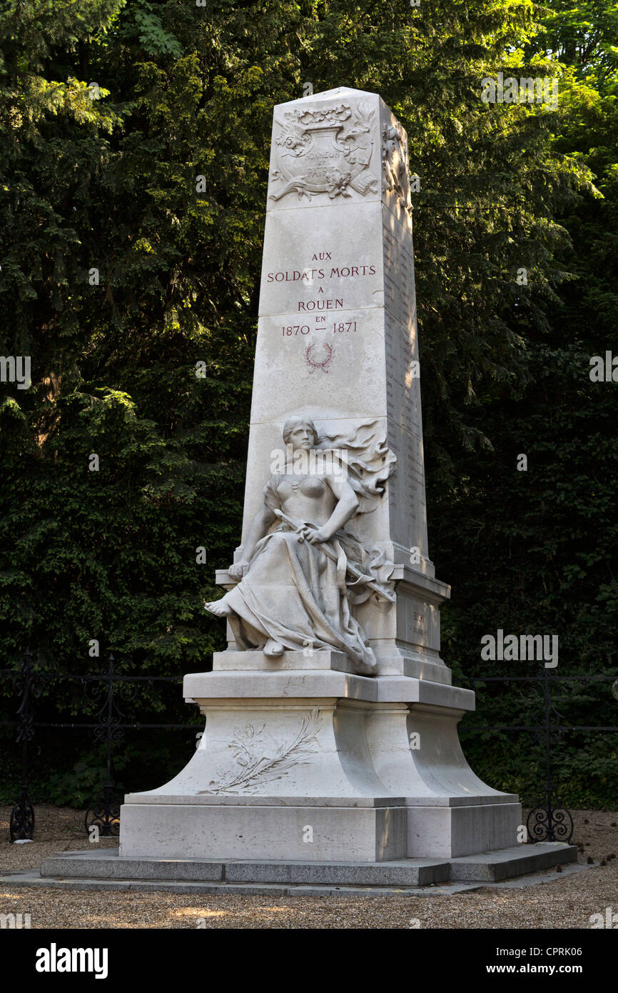 War memorial (Franco-Prussian War) at Cimetière monumental de Rouen ...