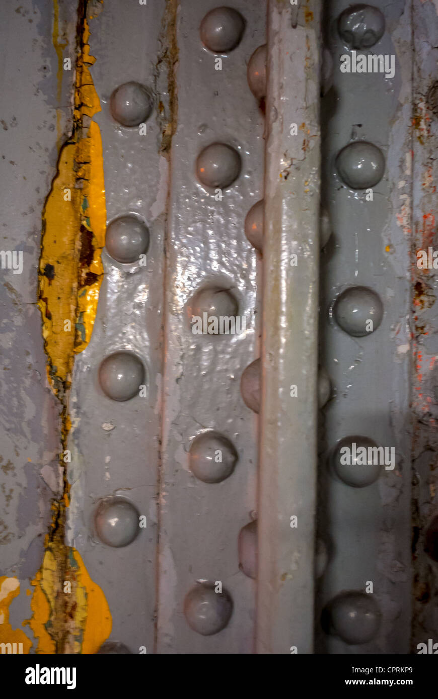 Close up, Industrial Metal, Old Rivets, Detail Wall, Paris Metro Stock ...