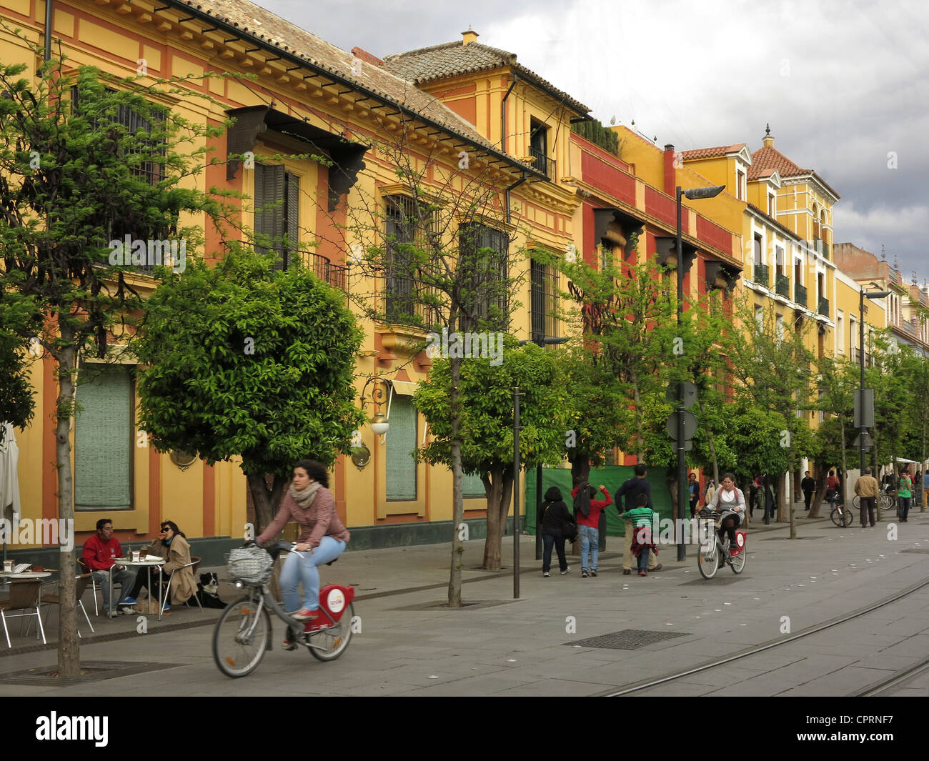 Street scene Seville Spain Stock Photo - Alamy