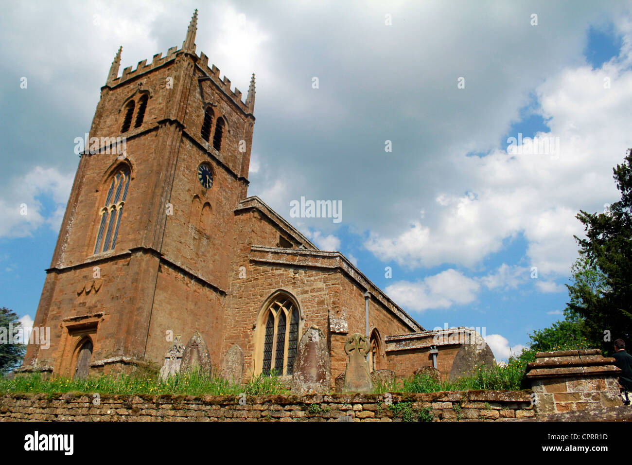 The All Saints church, Wroxton Stock Photo - Alamy