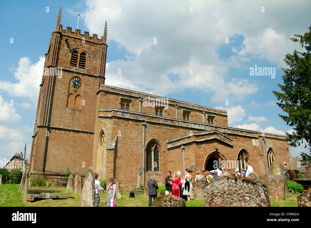 The All Saints church, Wroxton Stock Photo - Alamy