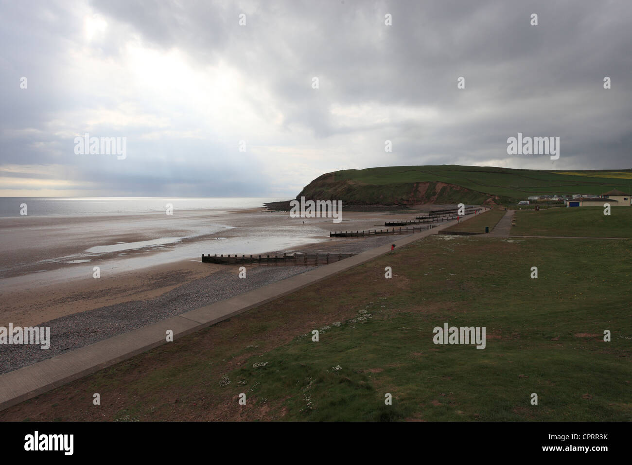 St. Bees Head St. Bees, Cumbria on a cloudy day Stock Photo - Alamy