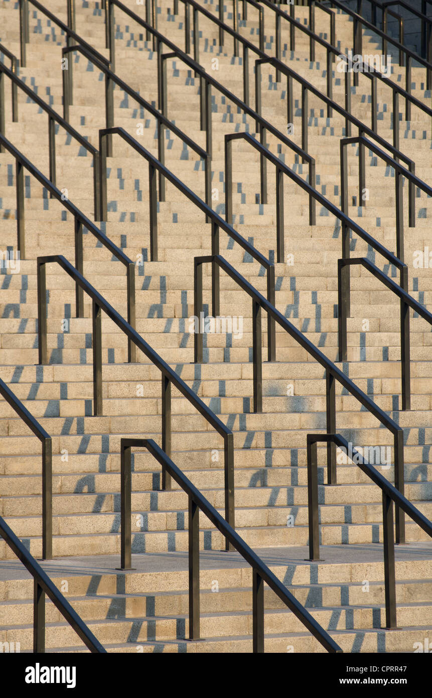 detail of exit stairs of the Olympic stadium of Kiev, Ukraine Stock ...