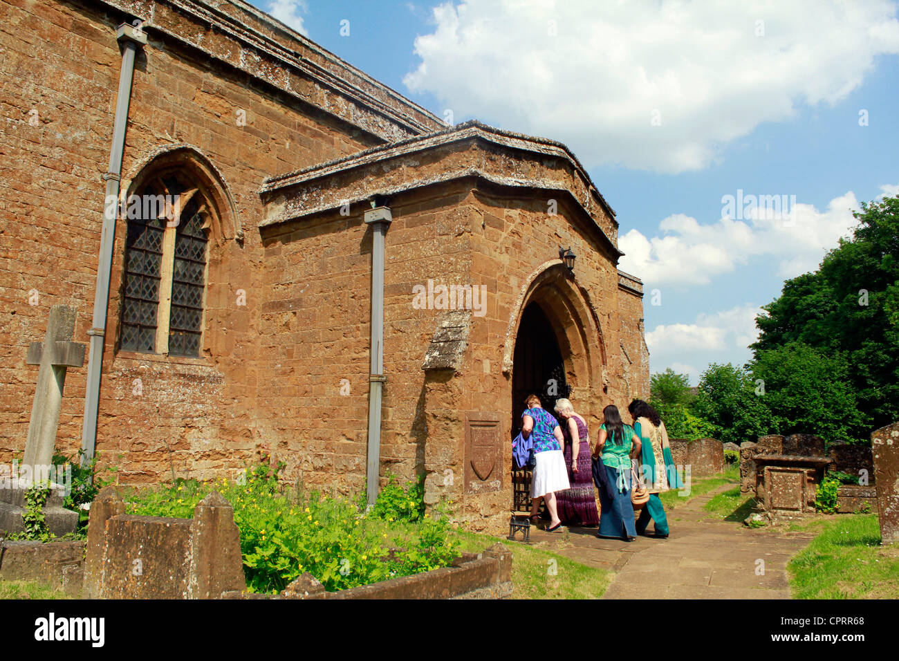 The All Saints church, Wroxton Stock Photo - Alamy
