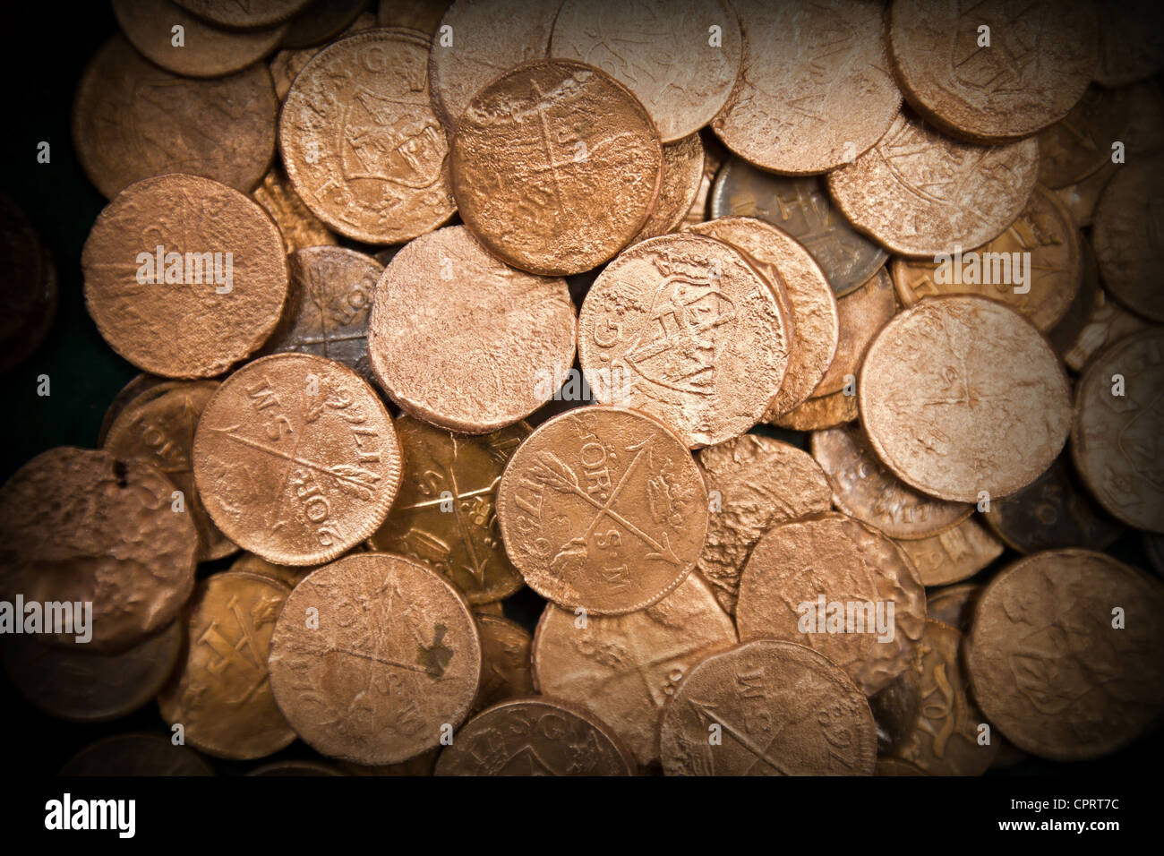 Old coins background texture Stock Photo - Alamy