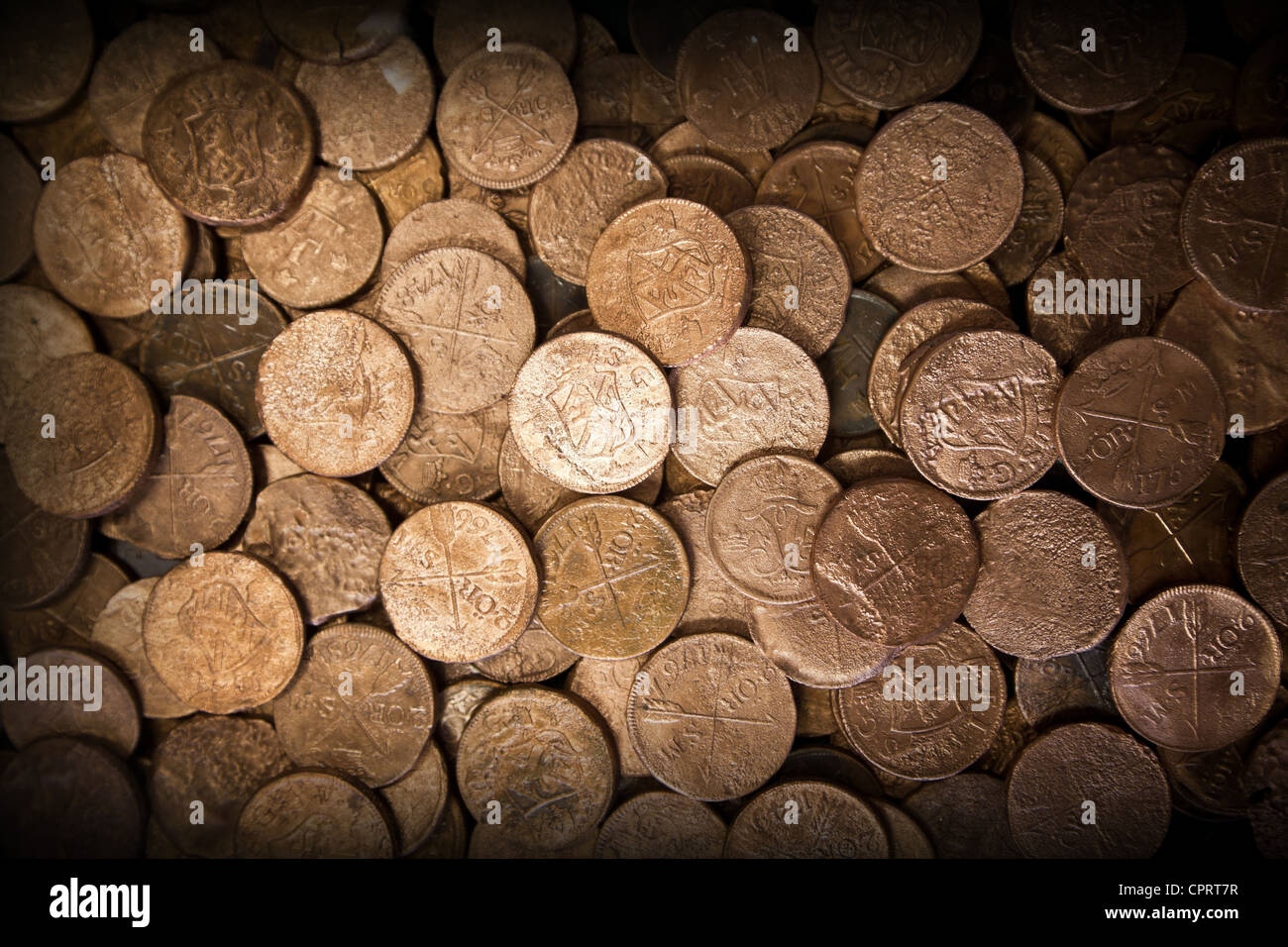 Old coins background texture Stock Photo - Alamy
