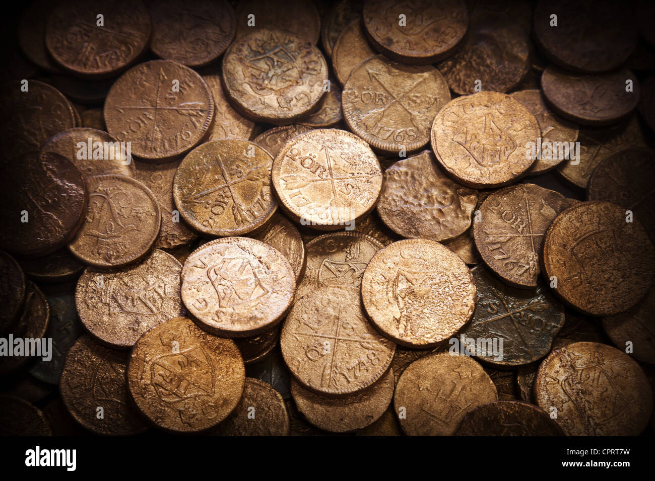 Old coins background texture Stock Photo - Alamy
