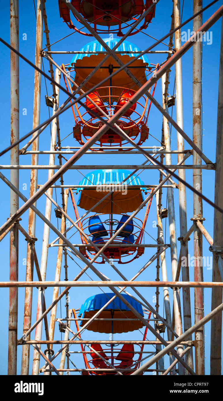 Inner space of ferris wheel on a bright sunny day Stock Photo - Alamy