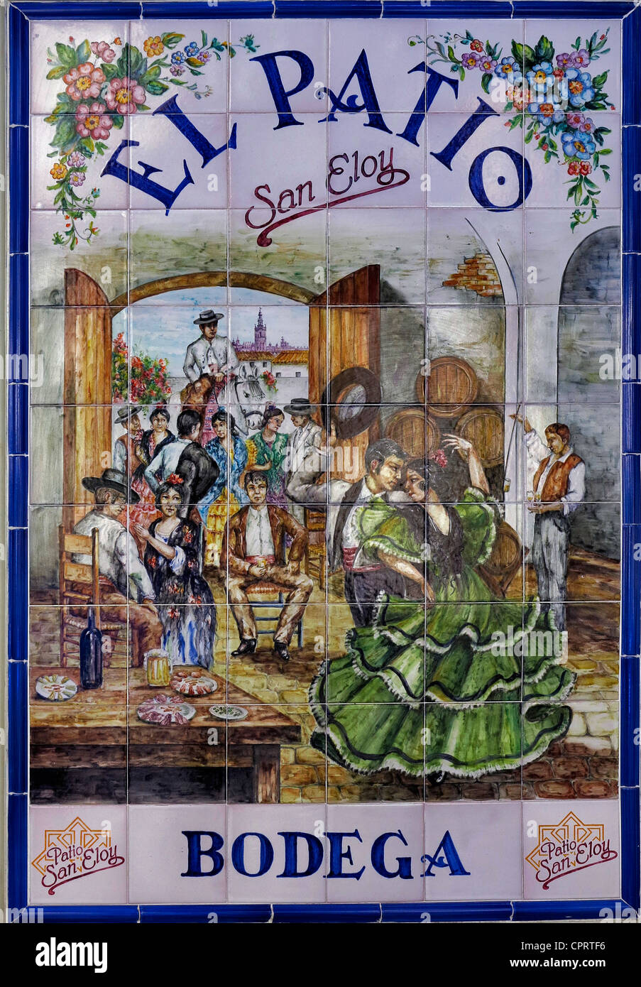 Restaurant advertisement Seville Spain Stock Photo - Alamy