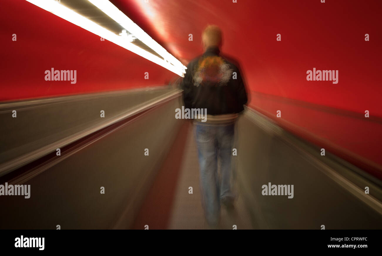 The Red Carpet of Auber, The moving walkway of Auber's underground, the ...
