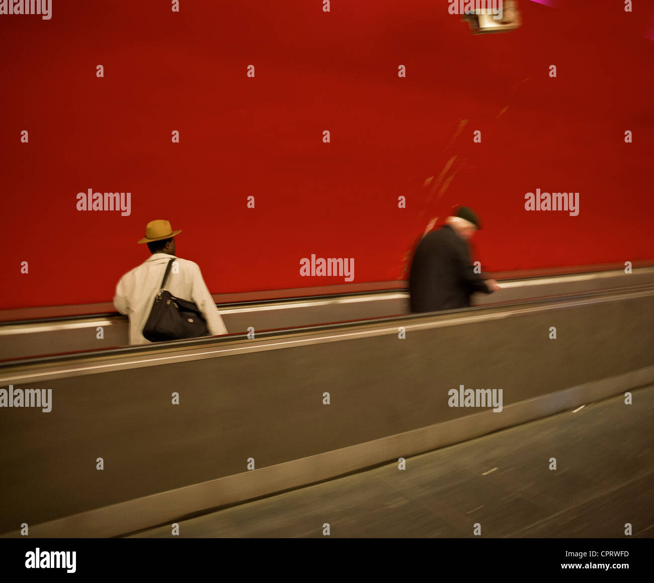 The Red Carpet of Auber, The moving walkway of Auber's underground, the ...