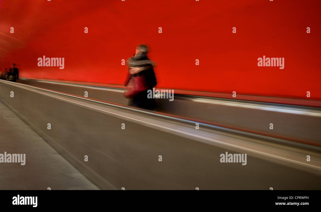 The Red Carpet of Auber, The moving walkway of Auber's underground. The ...