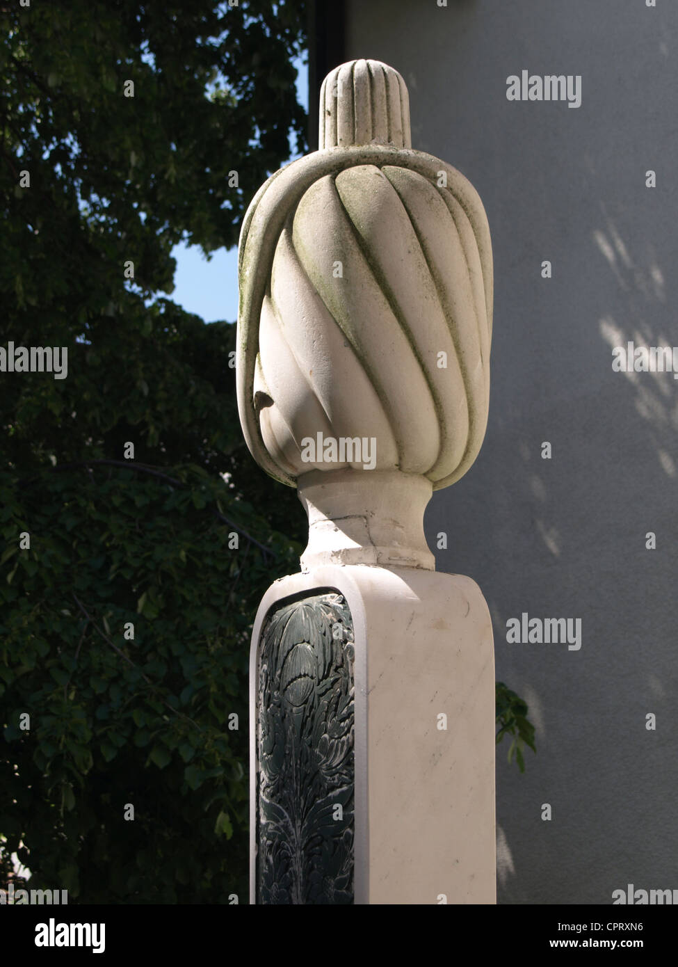 Islamic grave head stone beautifully carved in marble Stock Photo - Alamy