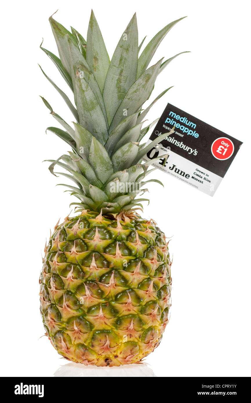 Medium pineapple from Sainsburys Stock Photo - Alamy