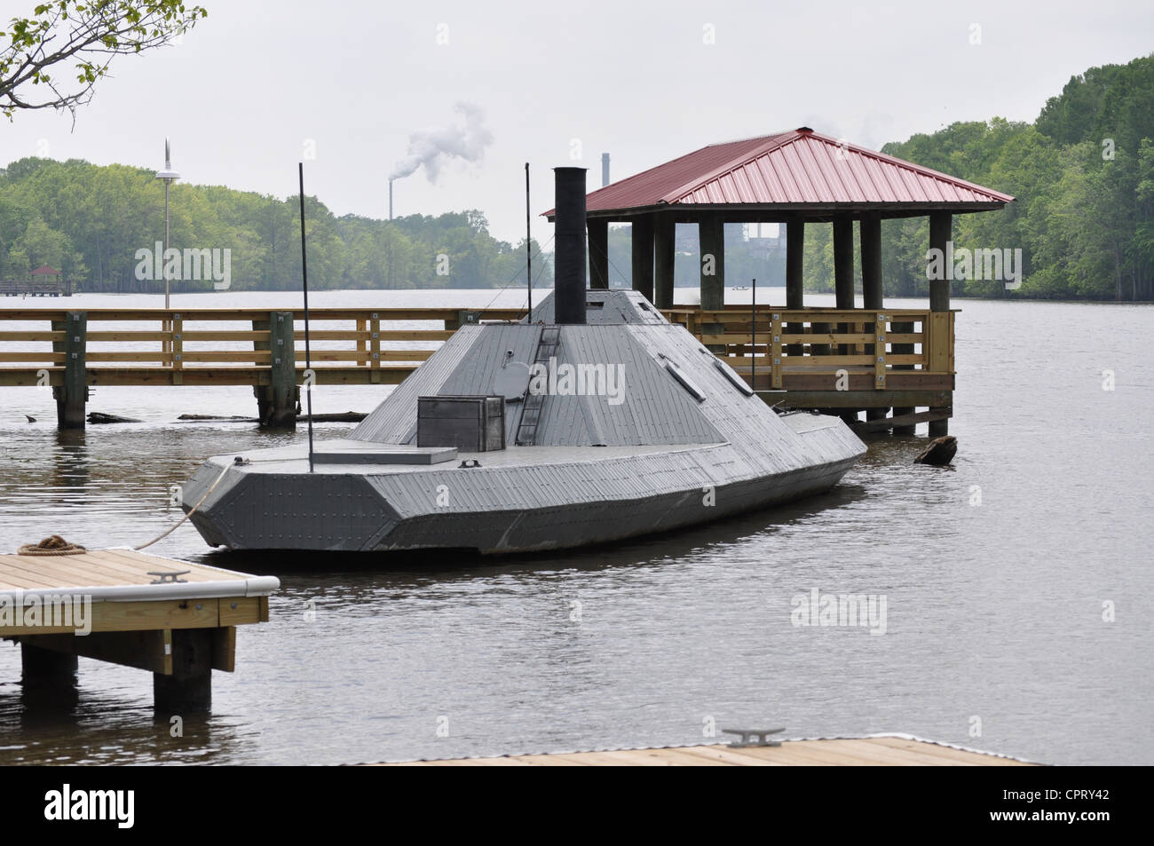 A replica of the CSS Albemarle Civil War Ironclad Stock Photo - Alamy