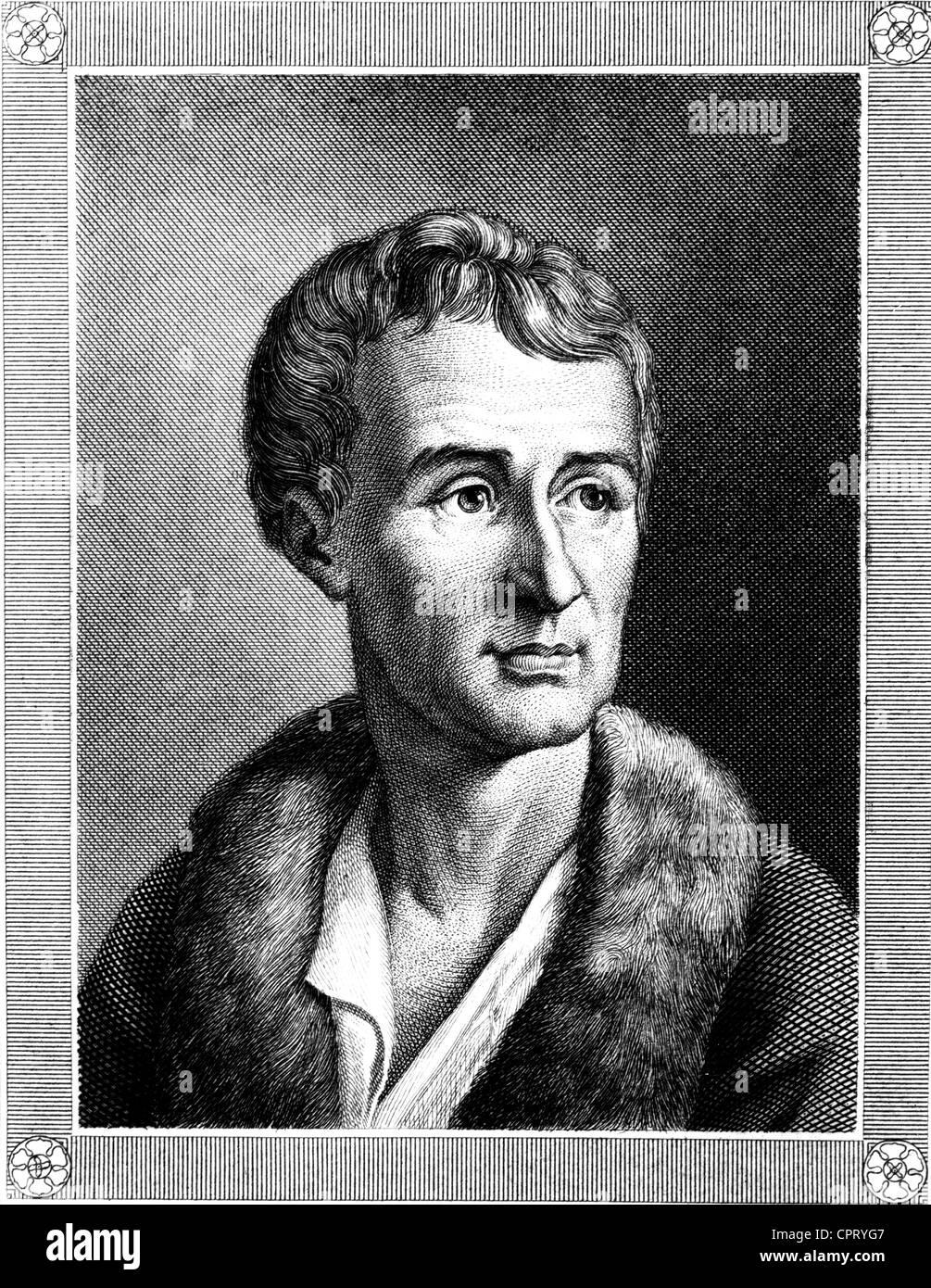 Portrait of jean jacques rousseau Black and White Stock Photos & Images ...