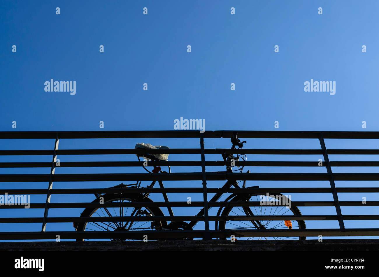 Railing silhouette hi-res stock photography and images - Alamy