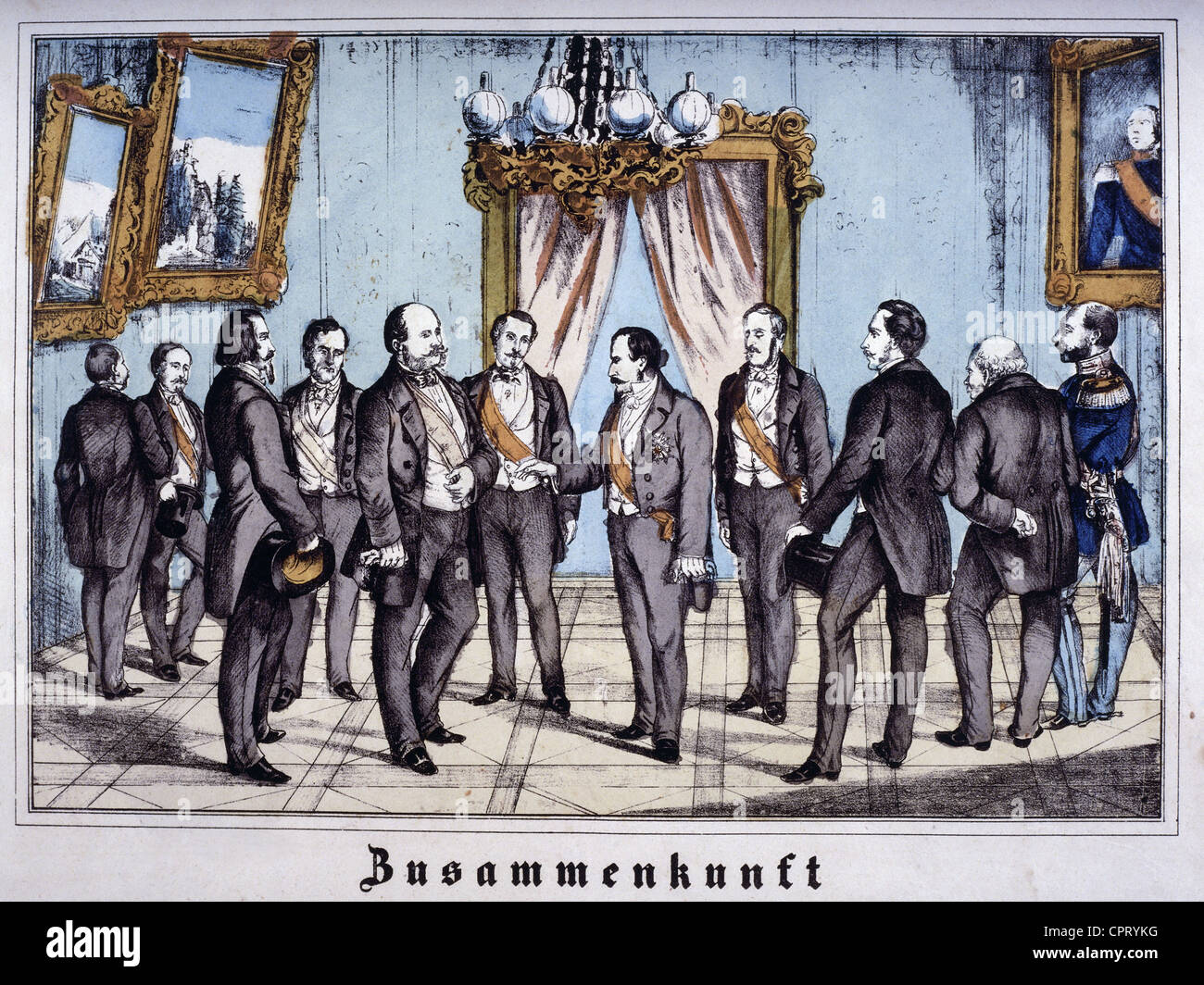 1860 coloured lithograph hi-res stock photography and images - Alamy