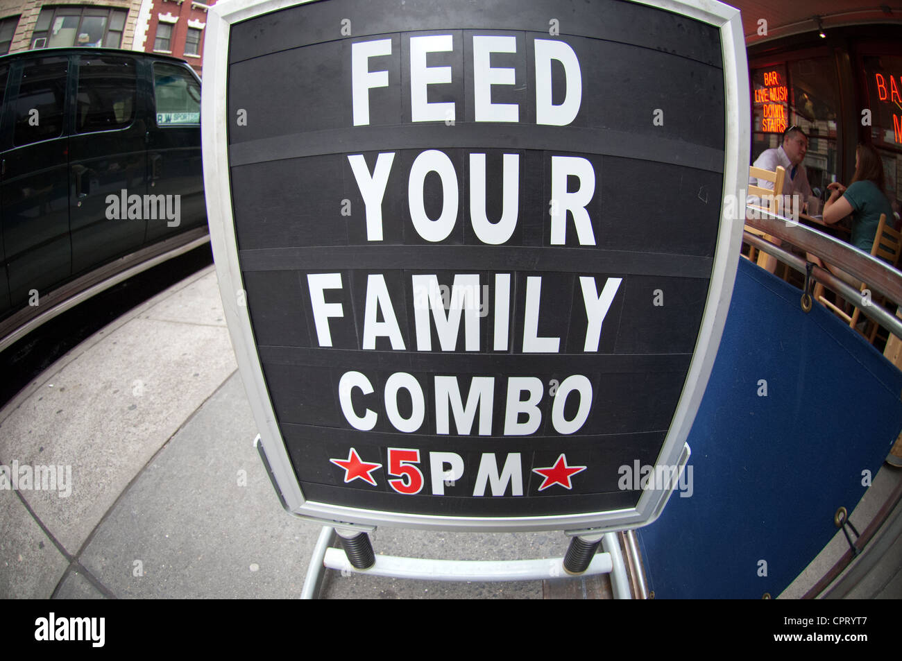 Feed your family combo sign at Hill Country Barbecue in New York on ...