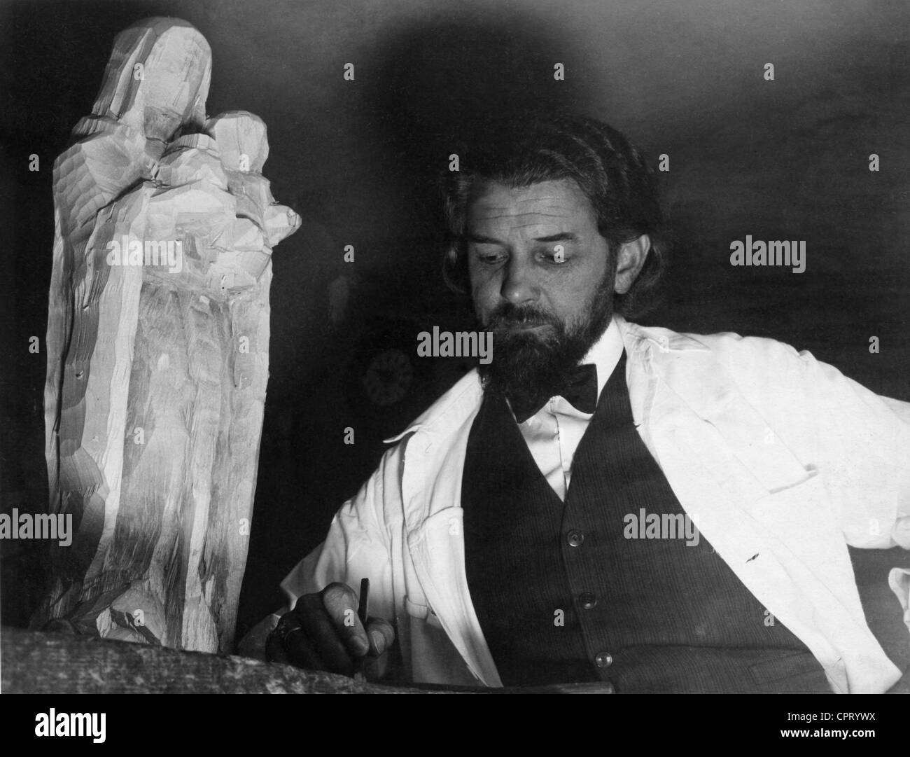 Lang, Alois, German actor, half length, Oberammergau Passion Plays ...