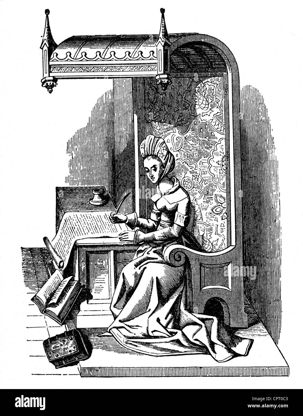 Medieval french painting Black and White Stock Photos & Images - Alamy