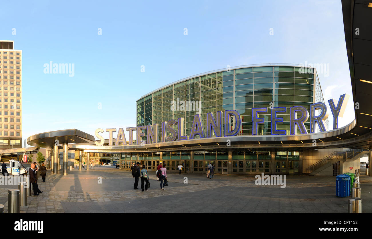 State Island Ferry Terminal in Lower Manhattan New York City Stock ...