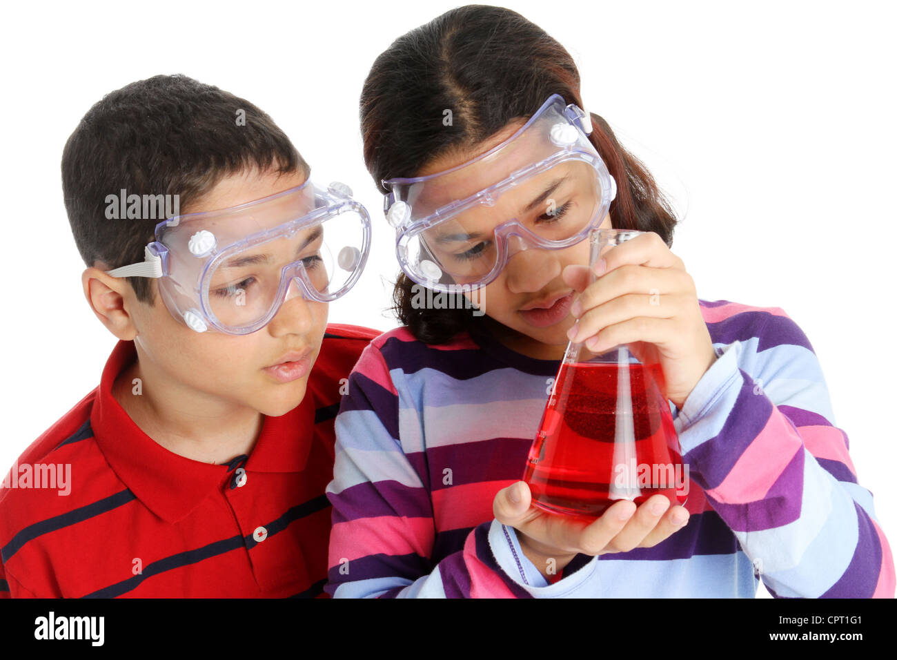 Picture of children on computer set on white background Stock Photo - Alamy