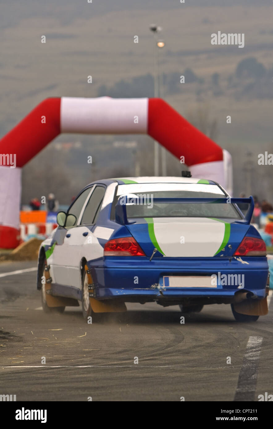 Rally car during the race in a curve Stock Photo - Alamy