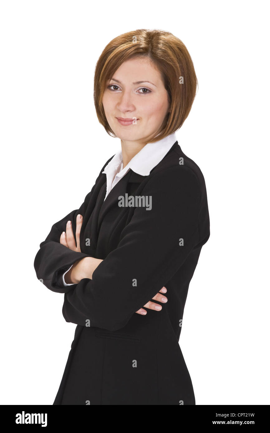 Smiling young corporate lady hi-res stock photography and images - Alamy