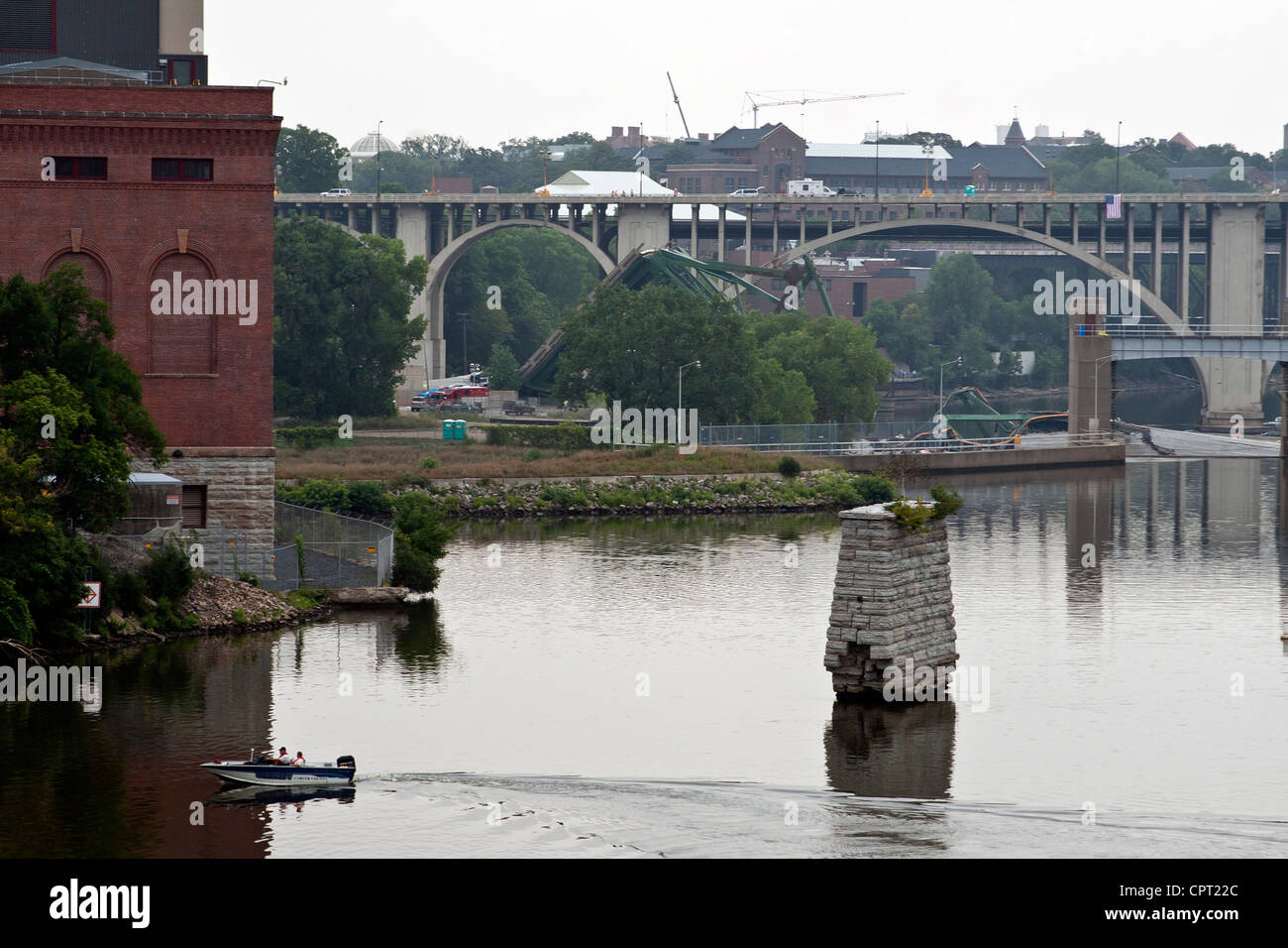 Media outlets receiving updates on the search and rescue in Minneapolis ...