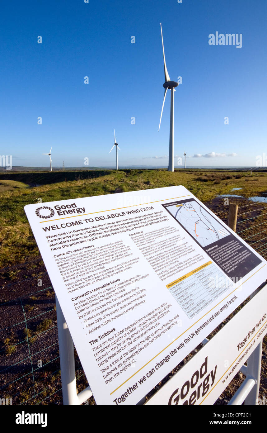 Turbines at Delabole Wind Farm in Cornwall, England, UK Stock Photo - Alamy