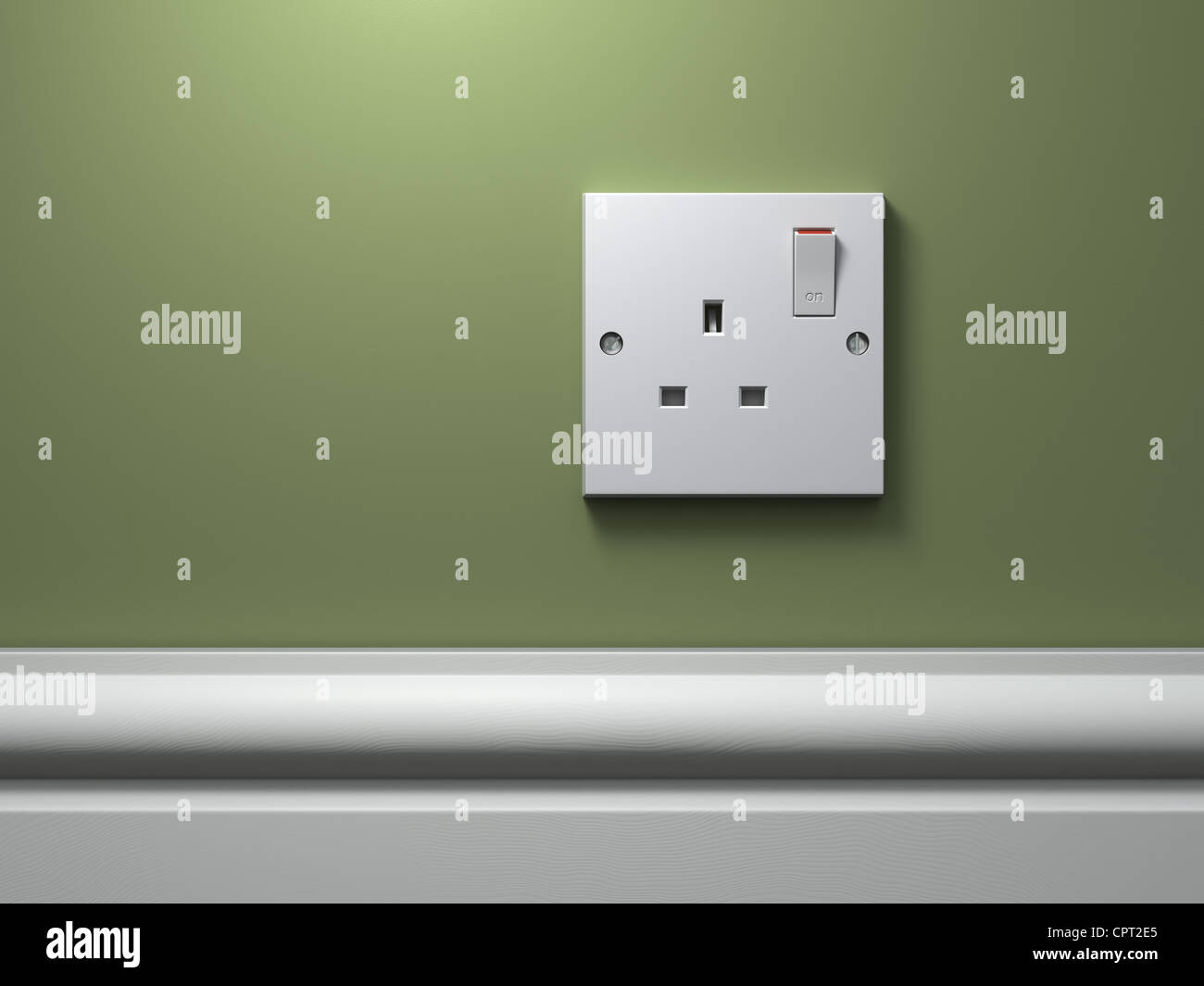 photorealistic 3d image of a common household power socket in the ...
