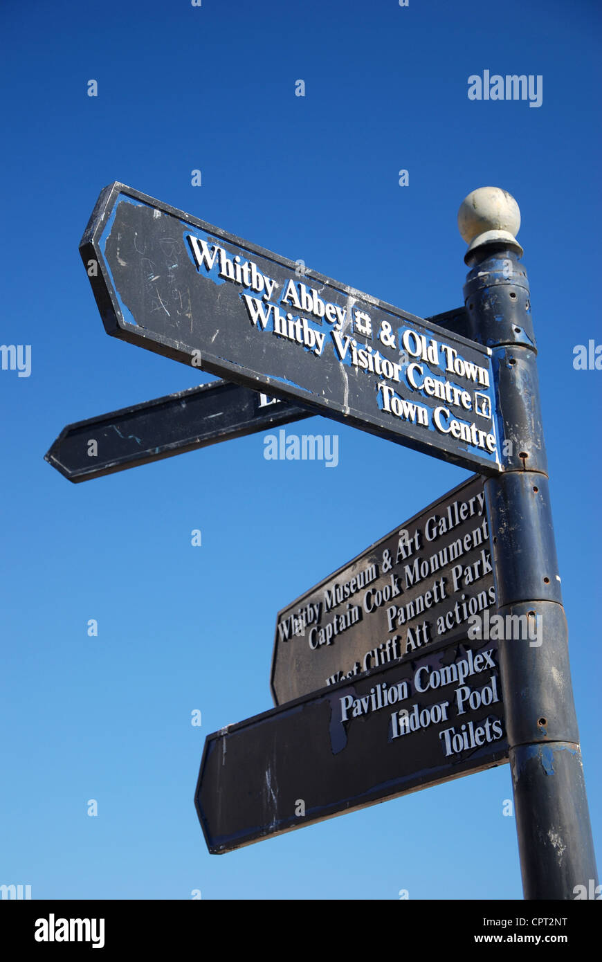 Whitby signpost hi-res stock photography and images - Alamy