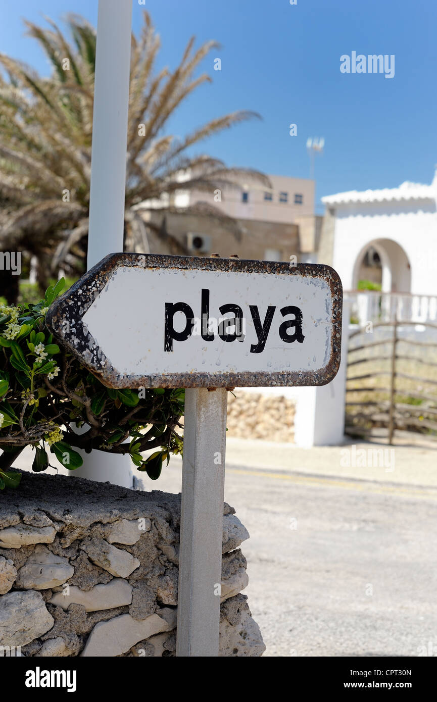 Spanish beach sign hi-res stock photography and images - Alamy