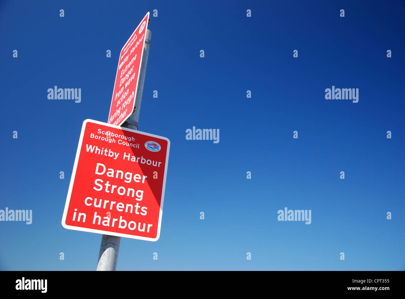 Harbour danger warning sign hi-res stock photography and images - Alamy