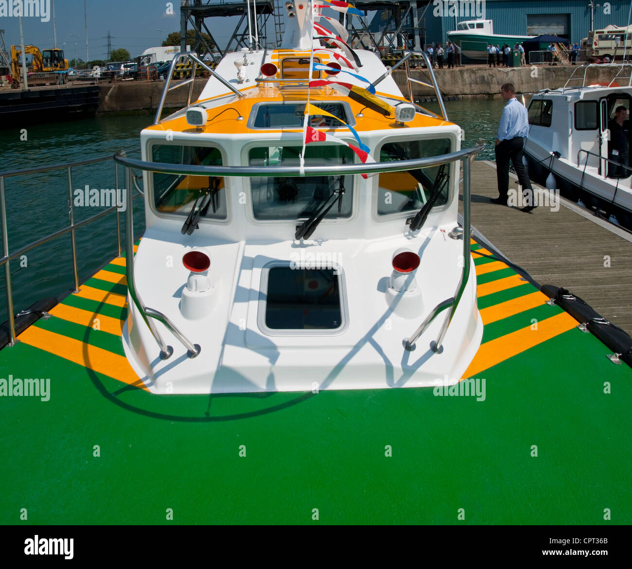 Fore deck bridge small workboat hi-res stock photography and images - Alamy