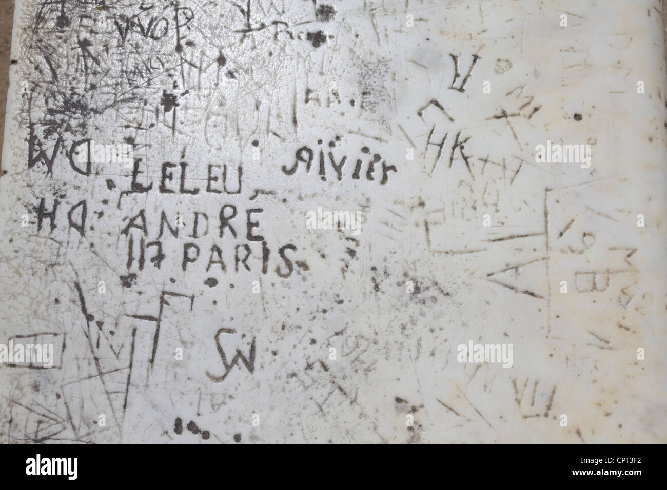 Graffiti on marble Stock Photo - Alamy