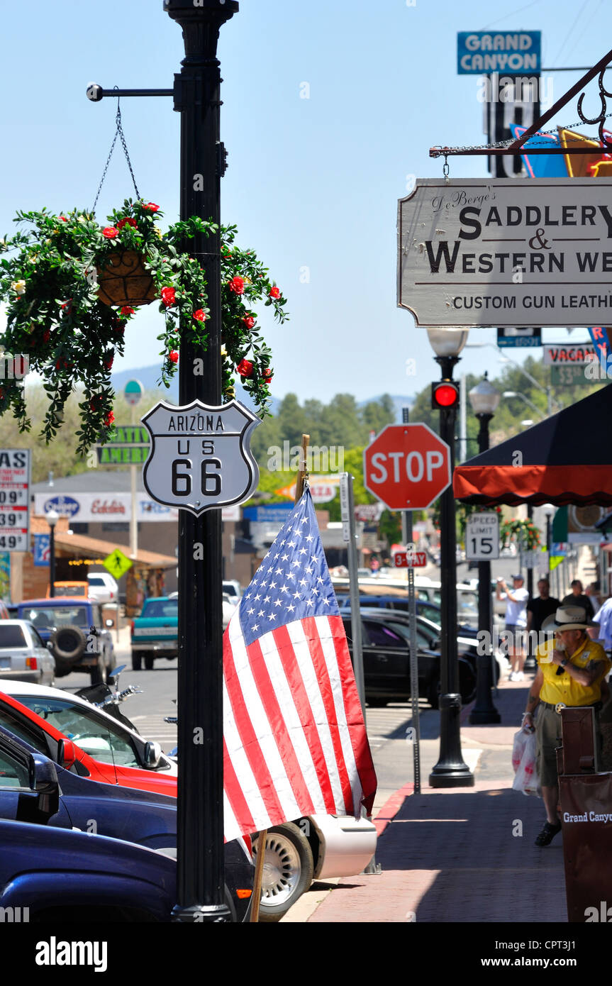 Route 66 sign, Williams, Arizona, USA Stock Photo - Alamy