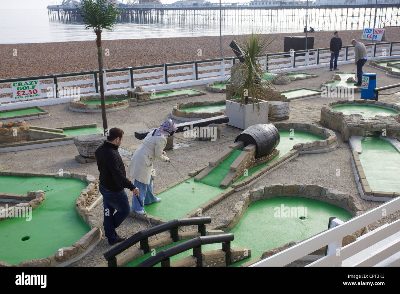 Brighton seafront crazy golf hi-res stock photography and images - Alamy