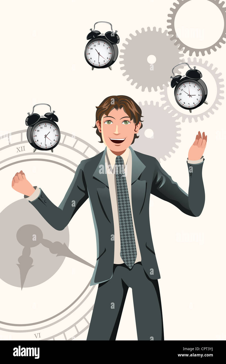 Businessman juggling alarm clocks hi-res stock photography and images ...