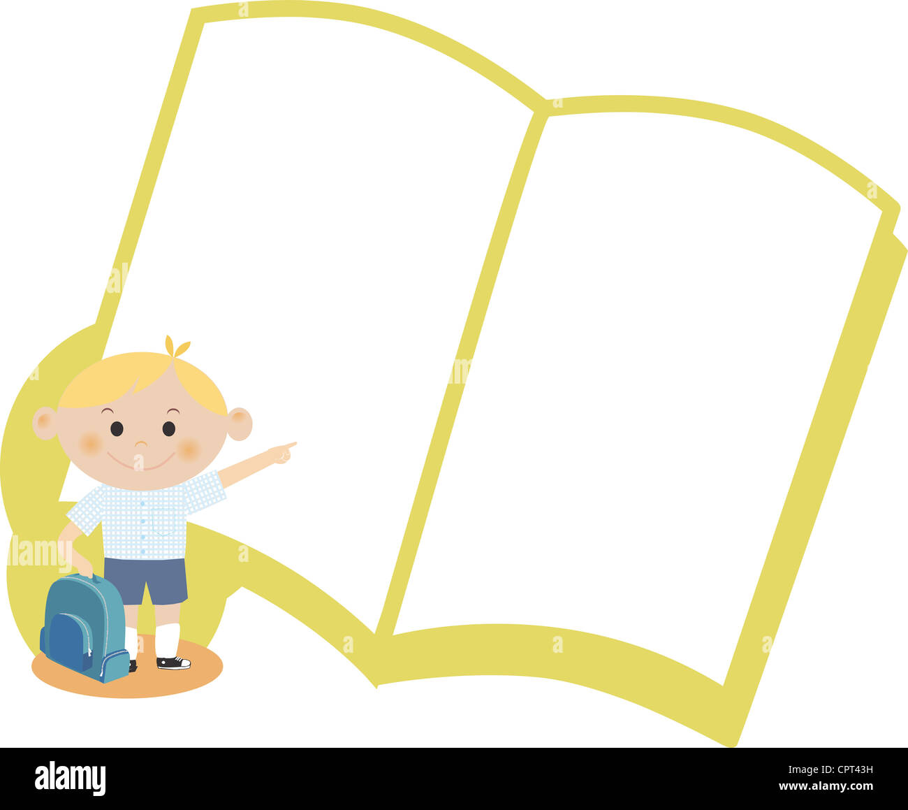 Boy pointing at book hi-res stock photography and images - Alamy