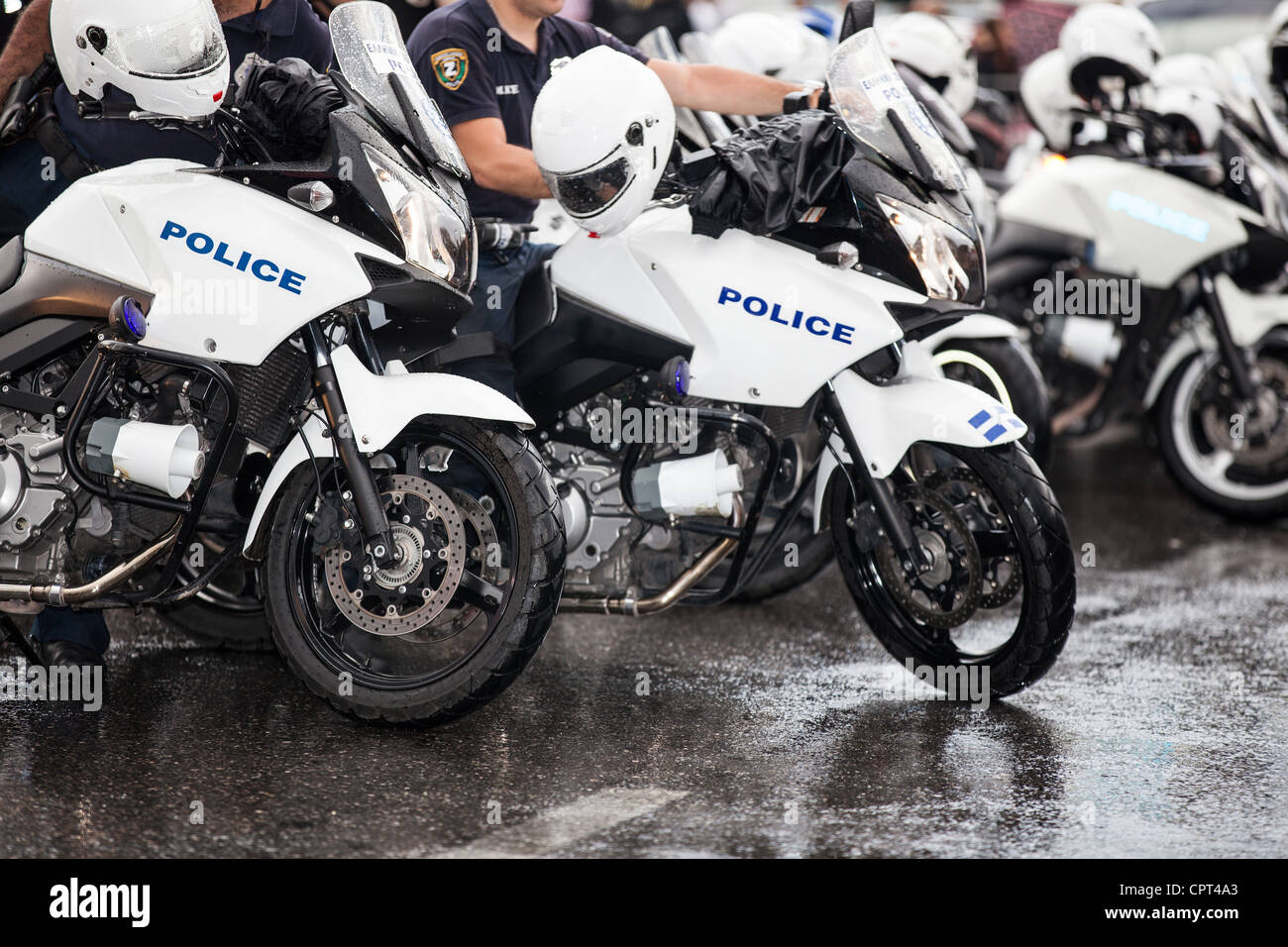 Police bike row hi-res stock photography and images - Alamy