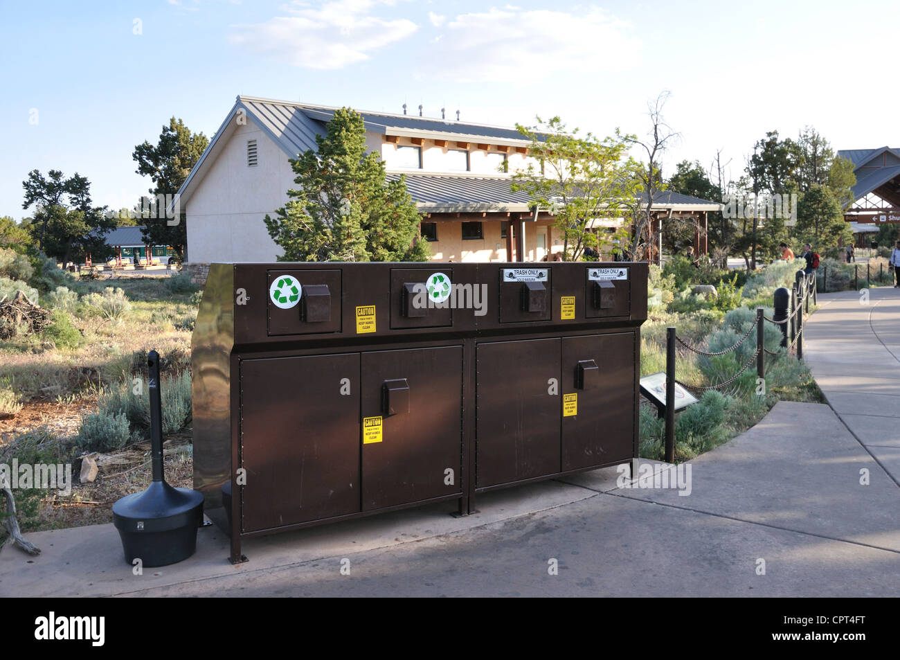 Recycling garbage bins, Grand Canyon, USA Stock Photo - Alamy