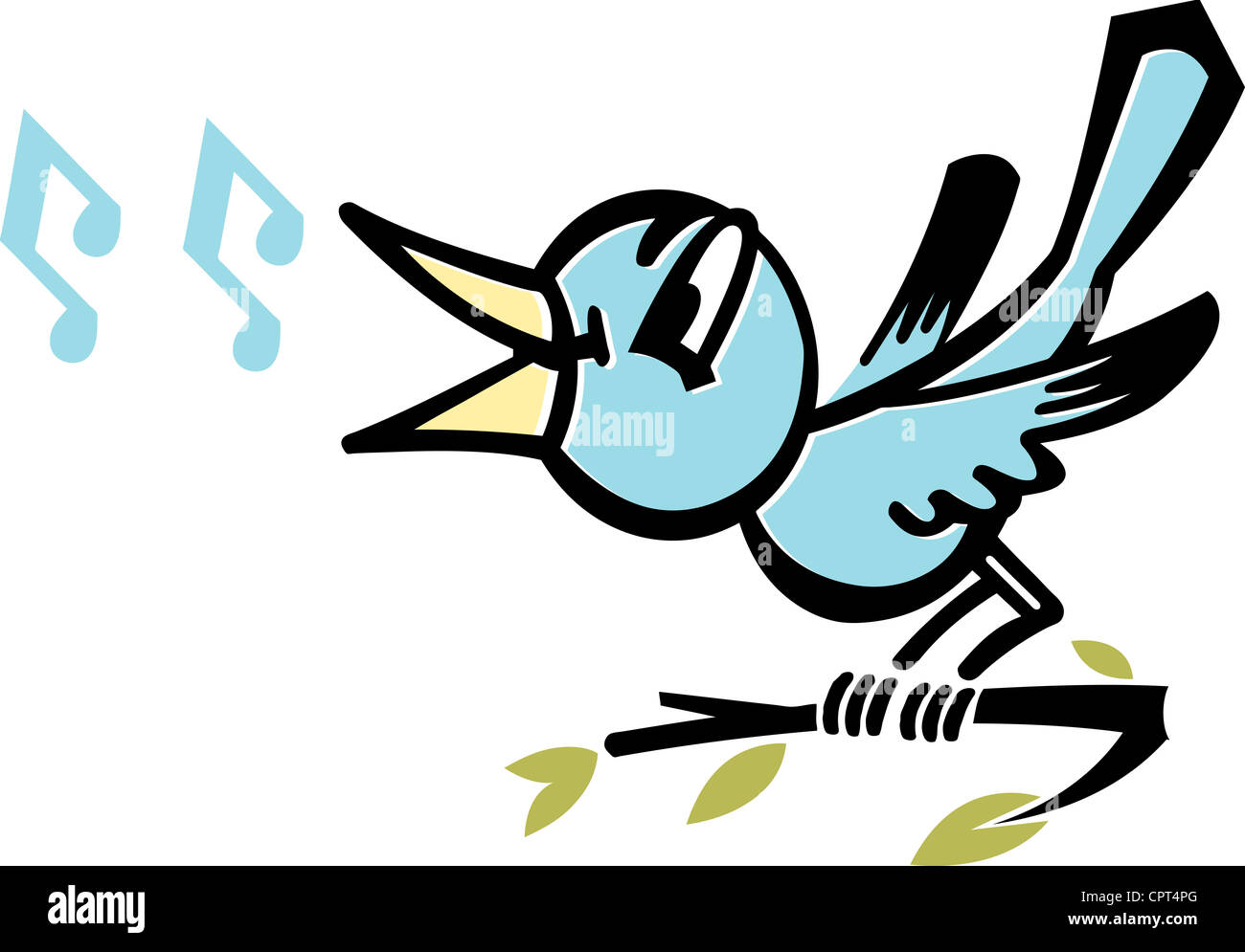 A bird tweeting Stock Photo - Alamy