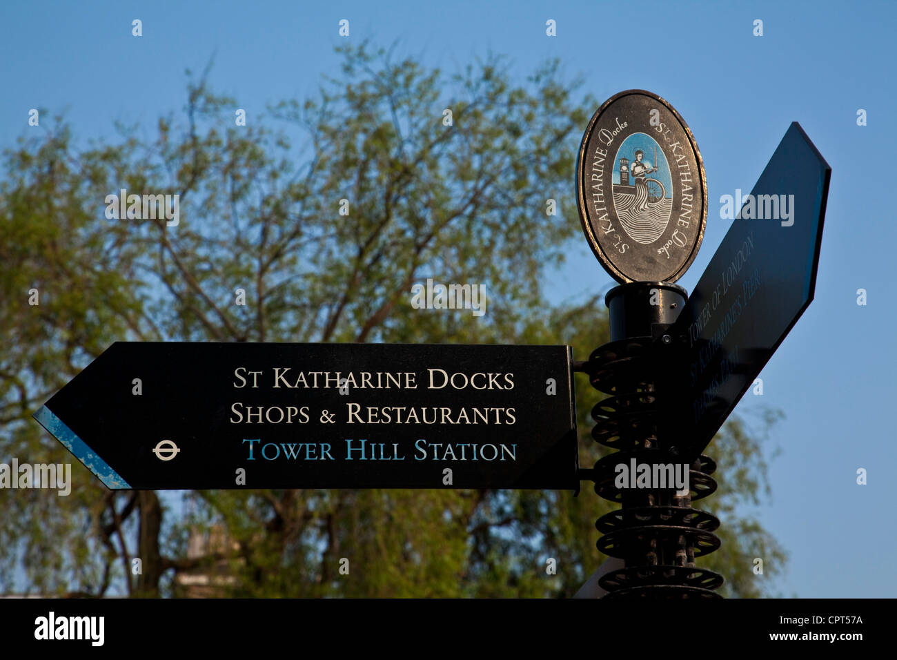 Sign for St Katharine Docks, London, England Stock Photo - Alamy